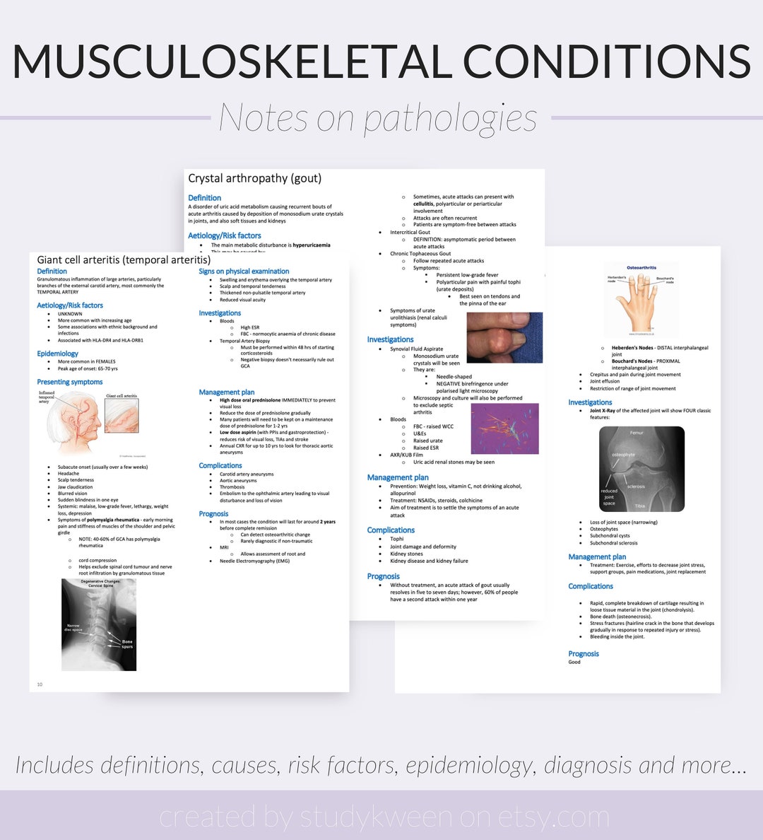 Musculoskeletal MSK Conditions With Flashcards Medical School Study ...