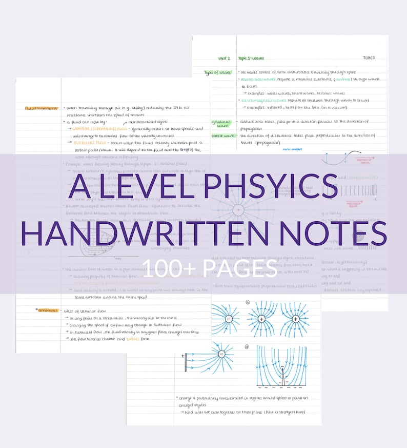 A Level Physics Notes - Etsy