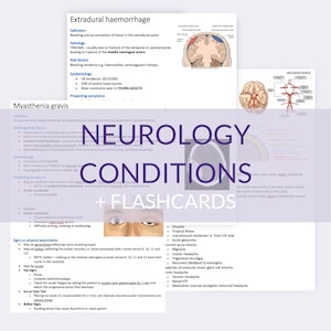 Neurology/neuroscience Conditions With Flashcards | Medical School ...