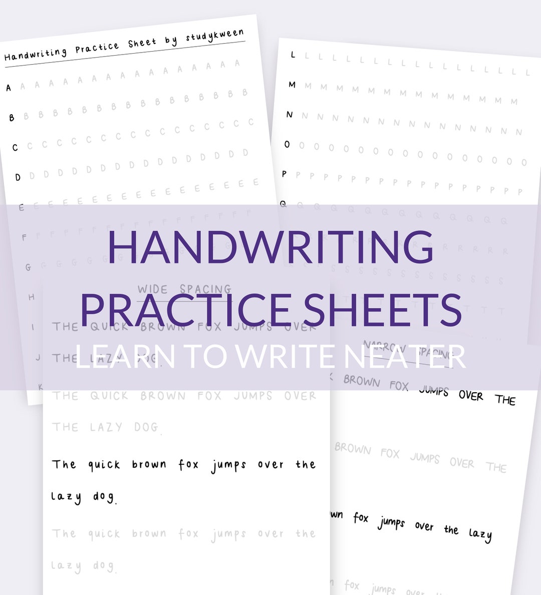 Handwriting Worksheet Practice - Etsy