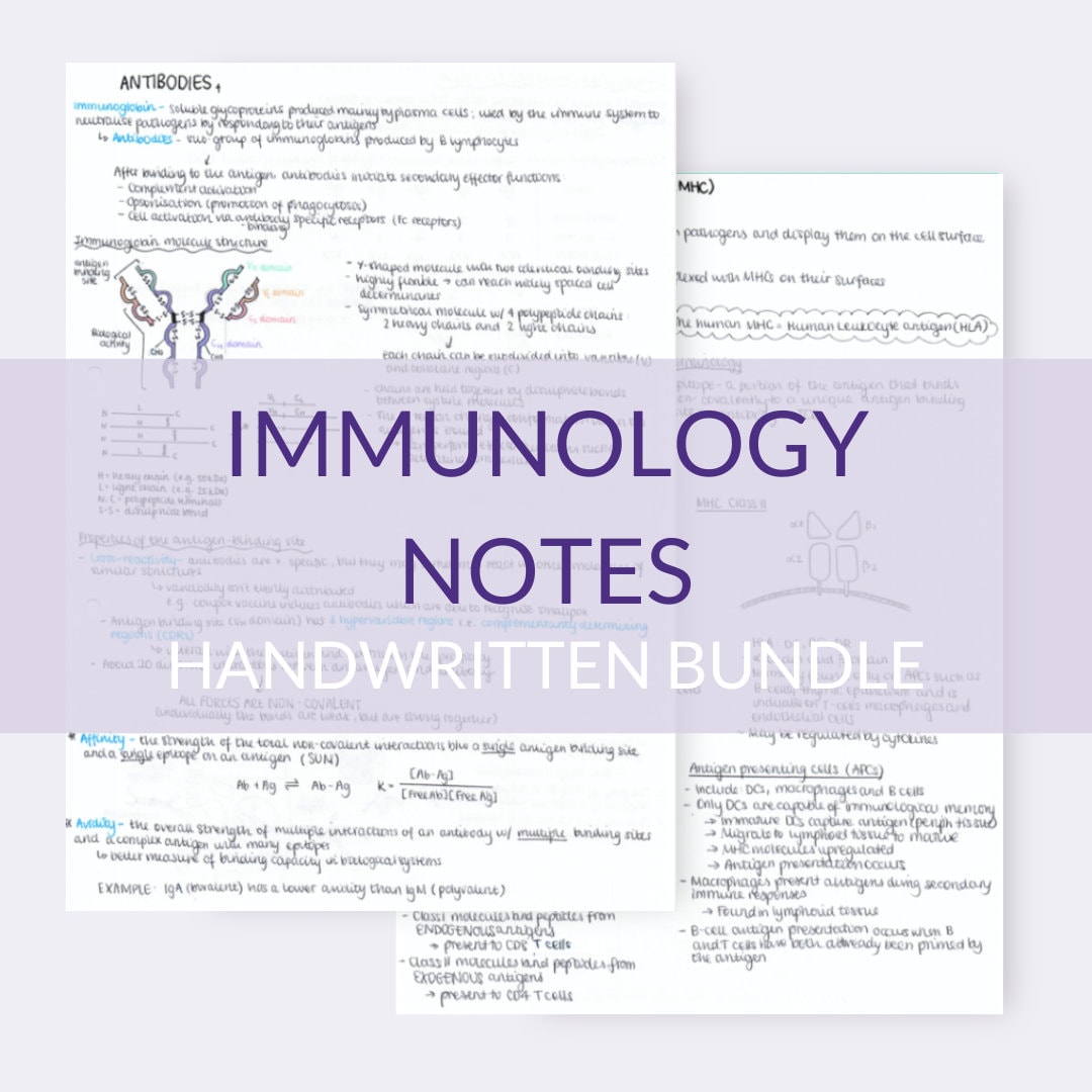 Immunology Medical School Study Guide Notes - Etsy
