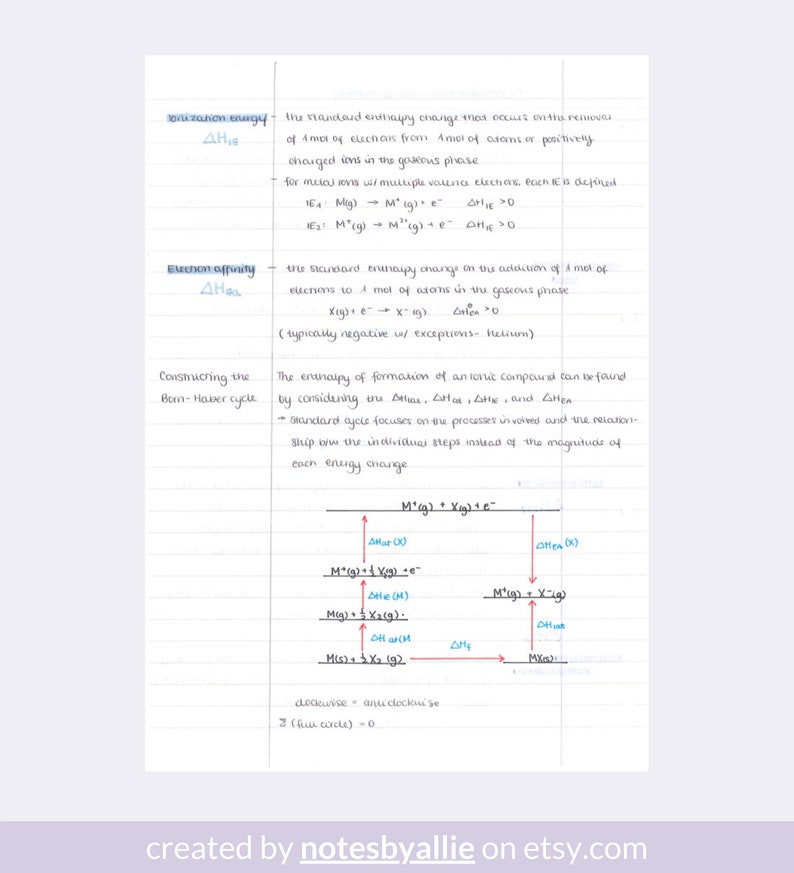 IB Chemistry Ultimate Notes SL and HL | Handwritten Revision Notes ...