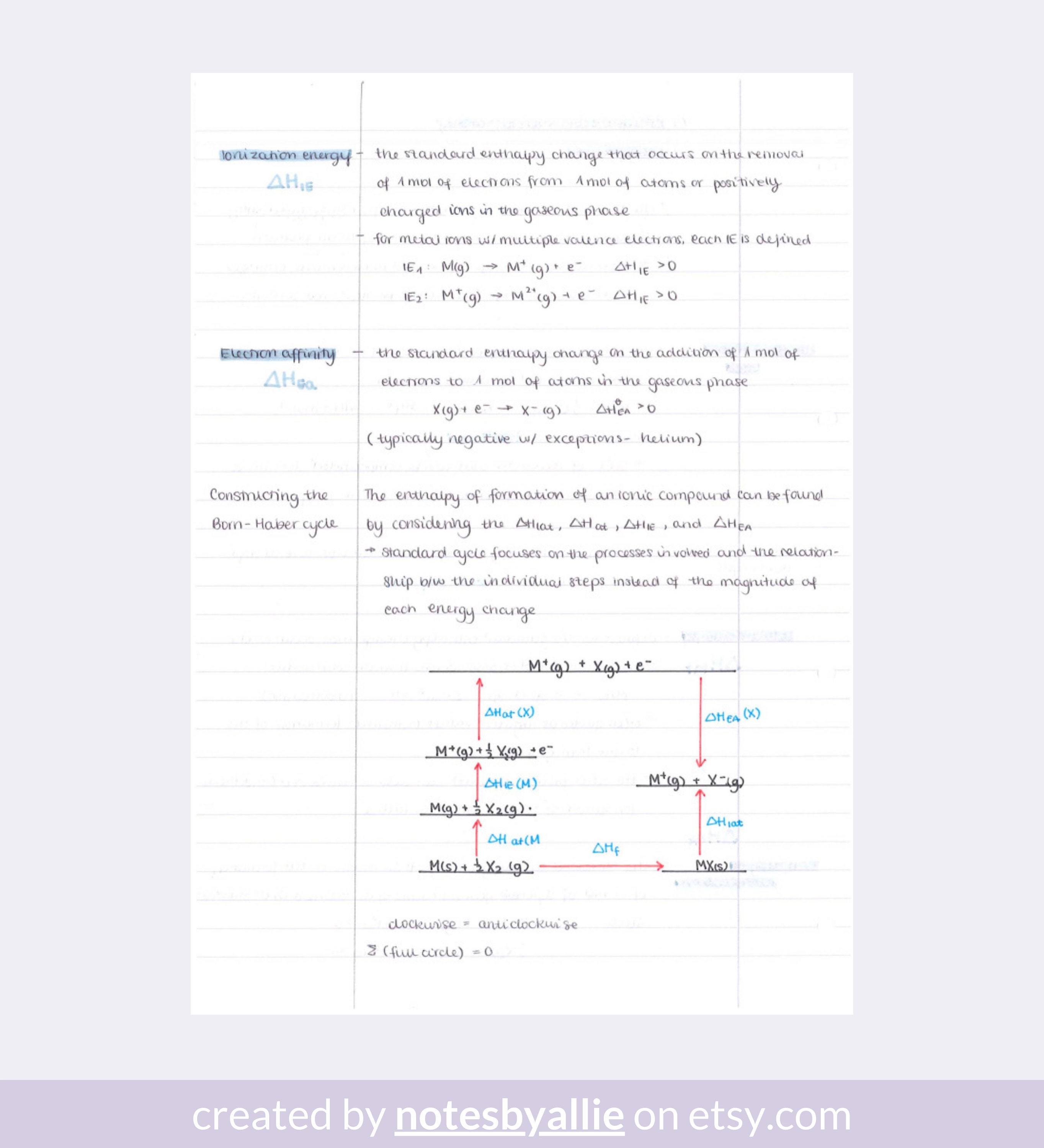 IB Chemistry Ultimate Notes SL and HL | Handwritten Revision Notes ...