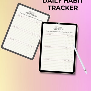 Simple Daily Habit Tracker Printable/everyday Habit Tracker Goodnotes ...
