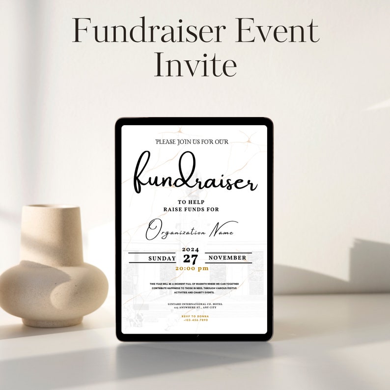 Editable Fundraiser Event Invite Template (digital Download) - Etsy
