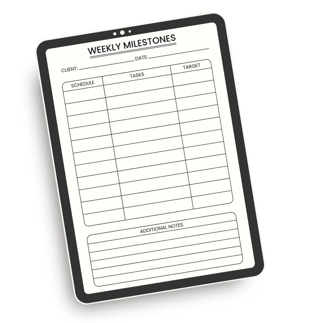Real Estate Planner, Weekly Milestone Printable (digital Download) - Etsy
