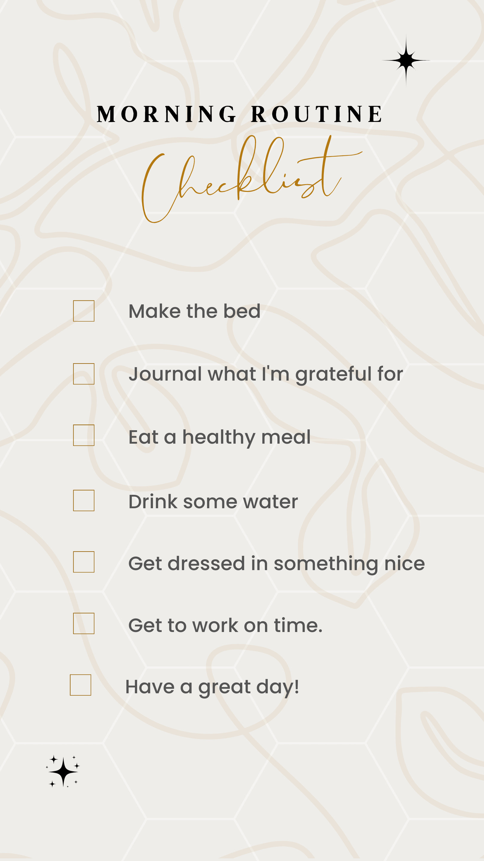 Positive Morning Routine Checklist Printable Planner, Everyday Planner ...