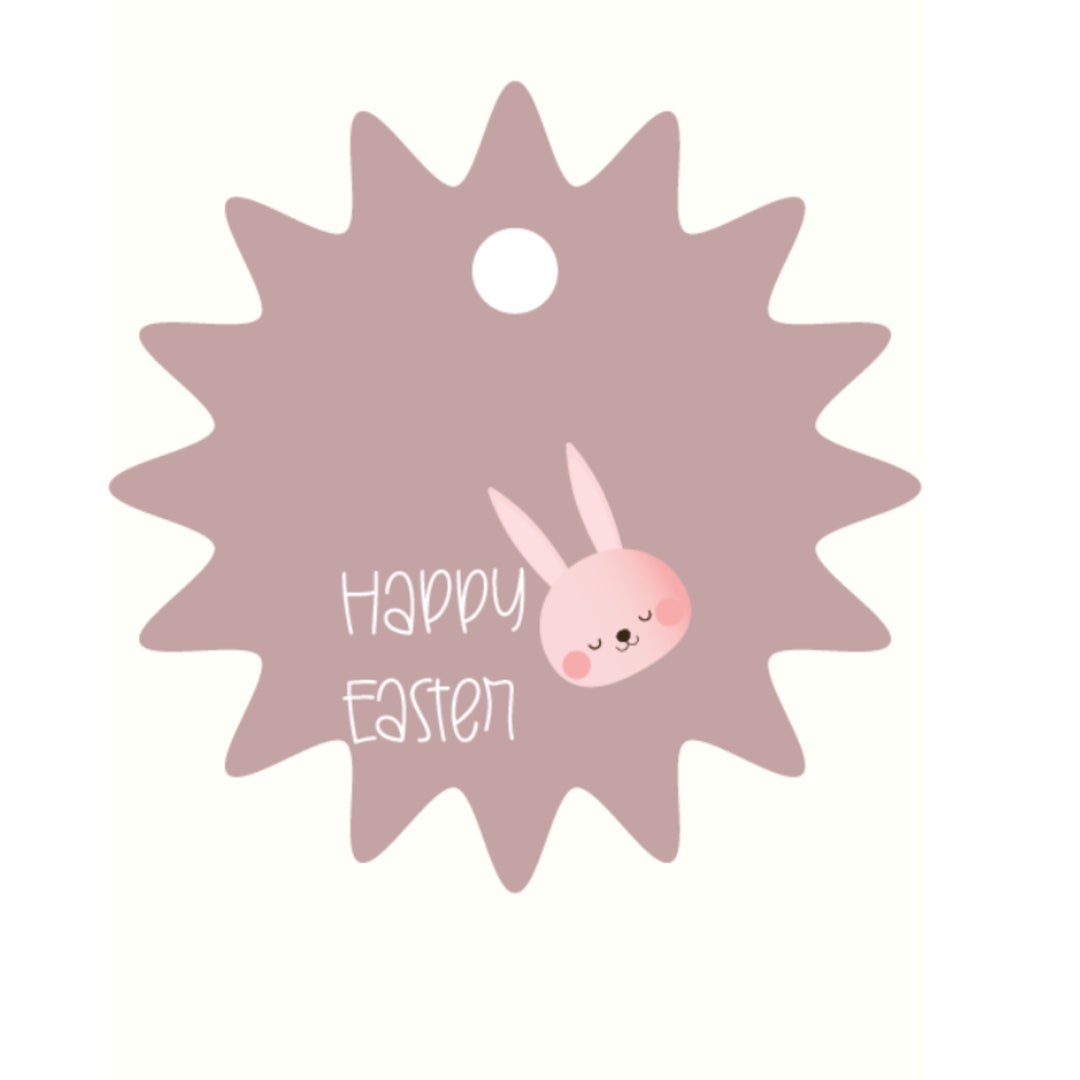 Star Shape Happy Easter Tag, Easter Gift Tags, Easter Printable PDF ...
