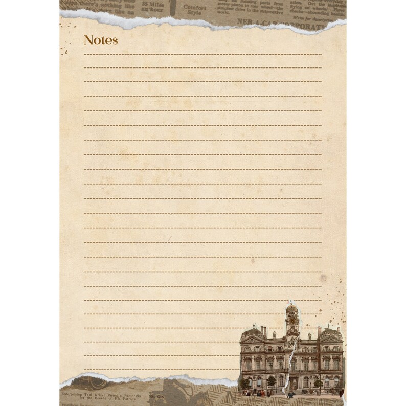 Editable Google Note Template, Toile Design (digital Download) - Etsy