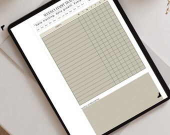 Minimalistic Daily Habit Tracker Printable/everyday Habit Tracker ...