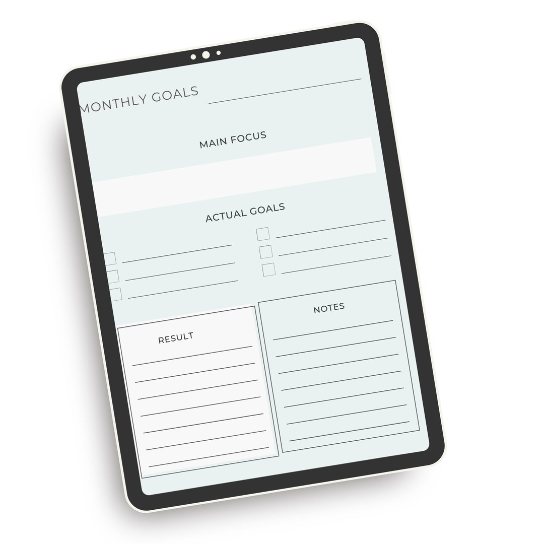 Simple Yearly Planner, Monthly Planner Printable/everyday Planner ...