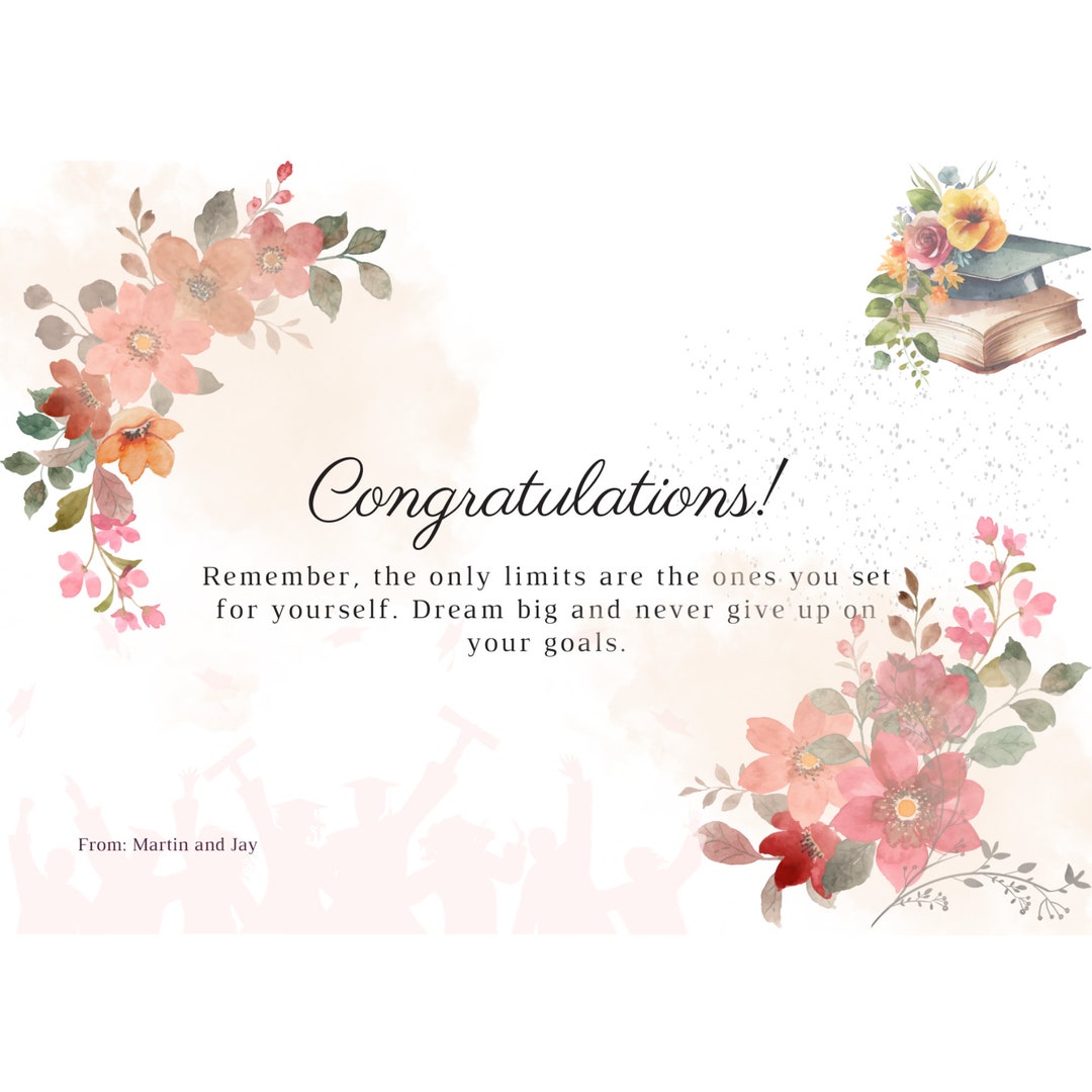Graduation Congrats Card Printable Template, Graduation Congrats Card ...