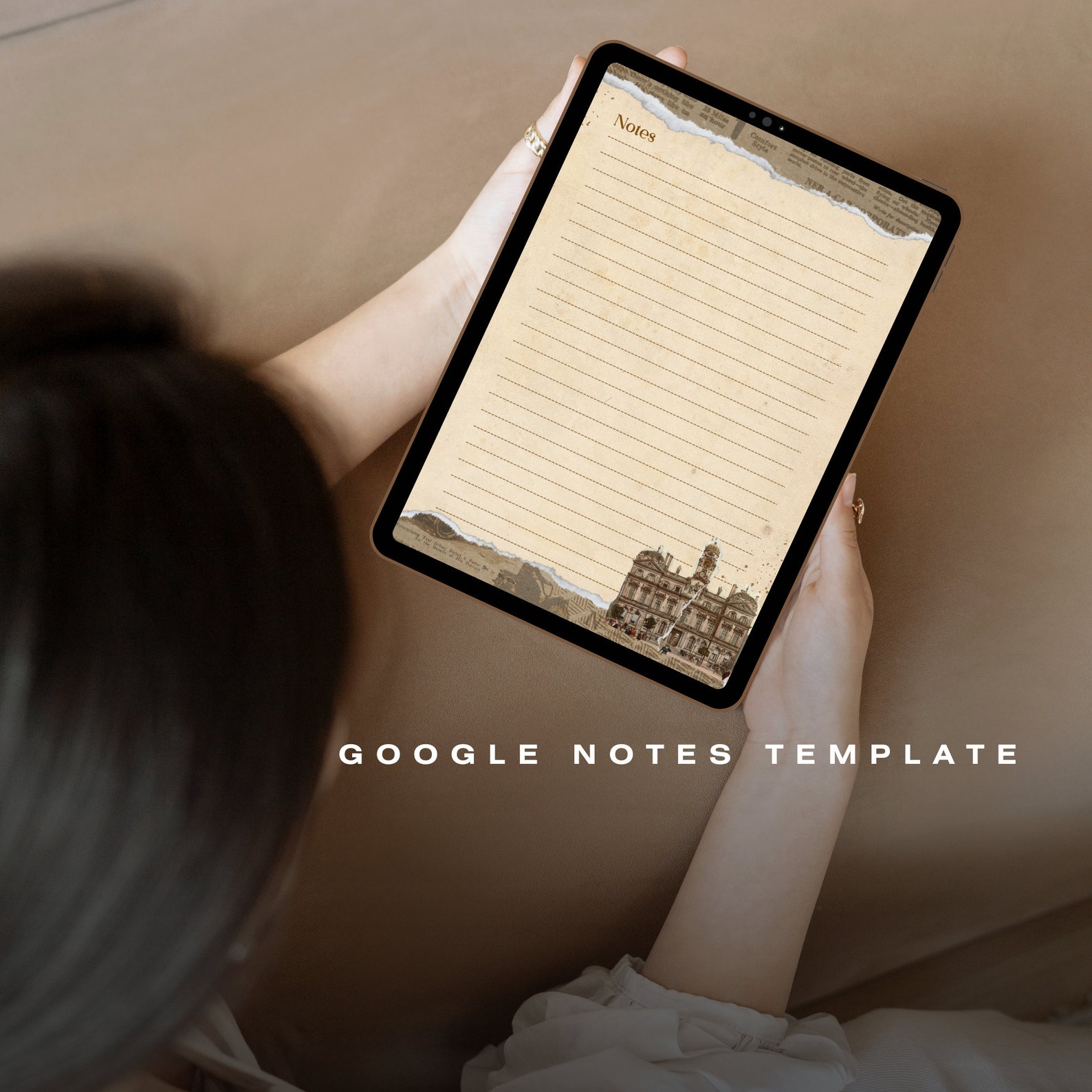 Editable Google Note Template, Toile Design (digital Download) - Etsy