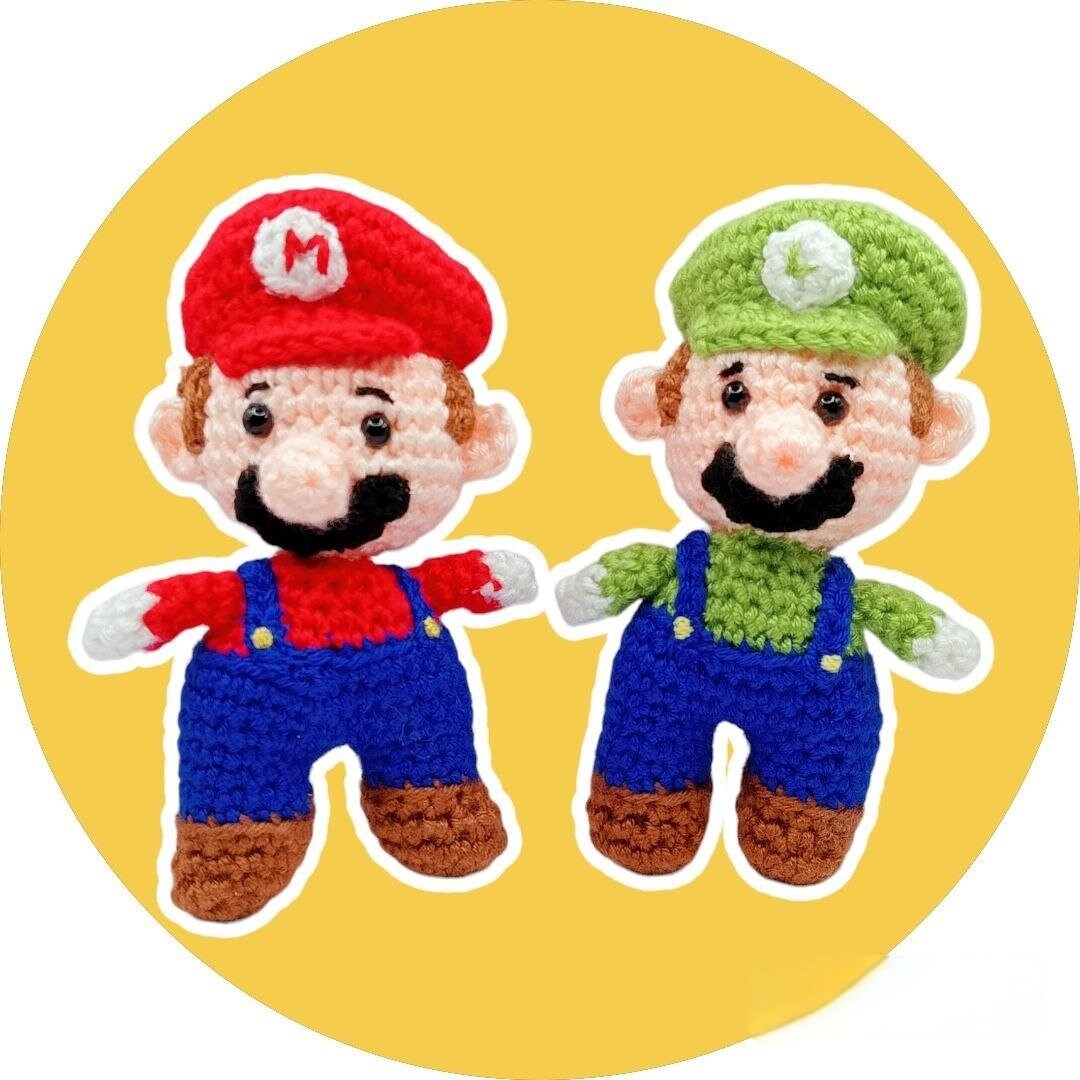 Mario and Luigi Plush Amigurumi Crochet Gift Toys - Etsy