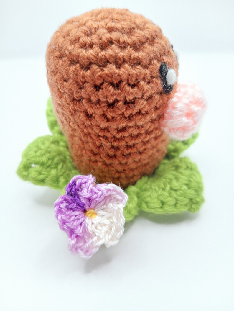 Pokemon Plush Diglett Crochet with Flower Amigurumi 100%HAND-MADE ...