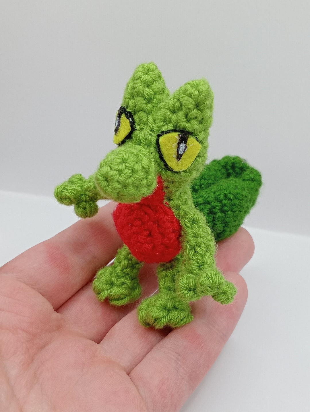 Pokemon Plush Treecko Crochet Amigurumi 100% HANDMADE Pokemon Plushie ...
