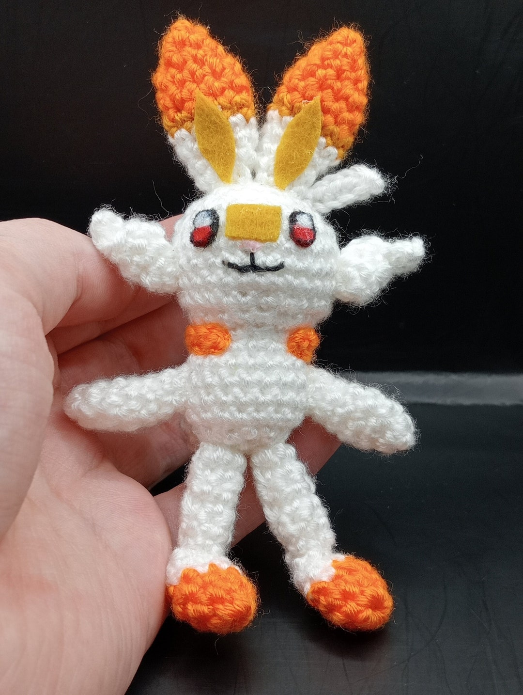 Pokémon Plush Scorbunny Crochet Amigurumi Pokemon Handmade Gift - Etsy