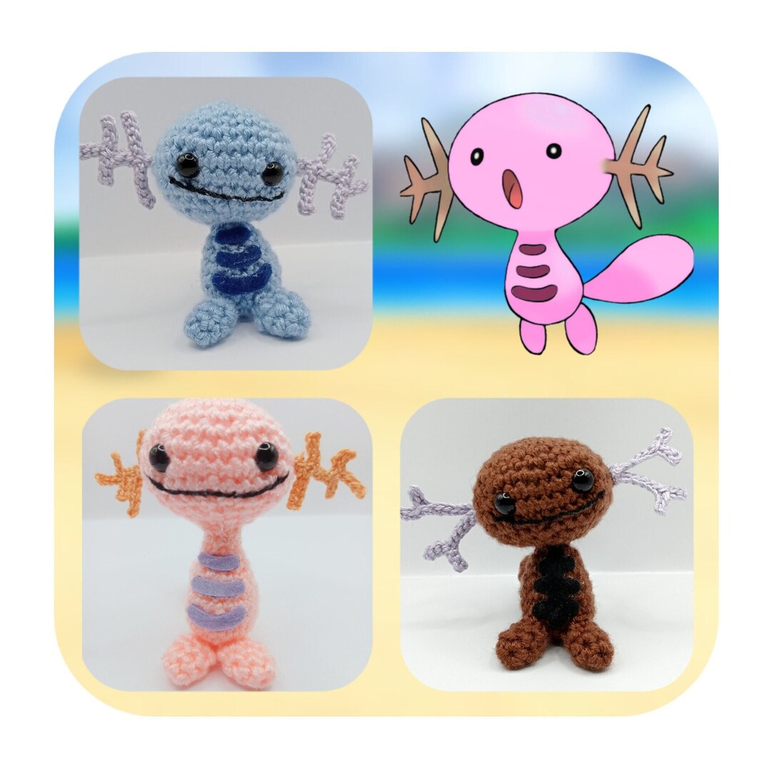Pokemon Plush Wooper 100% Handmade Crochet Family Cute for - Etsy