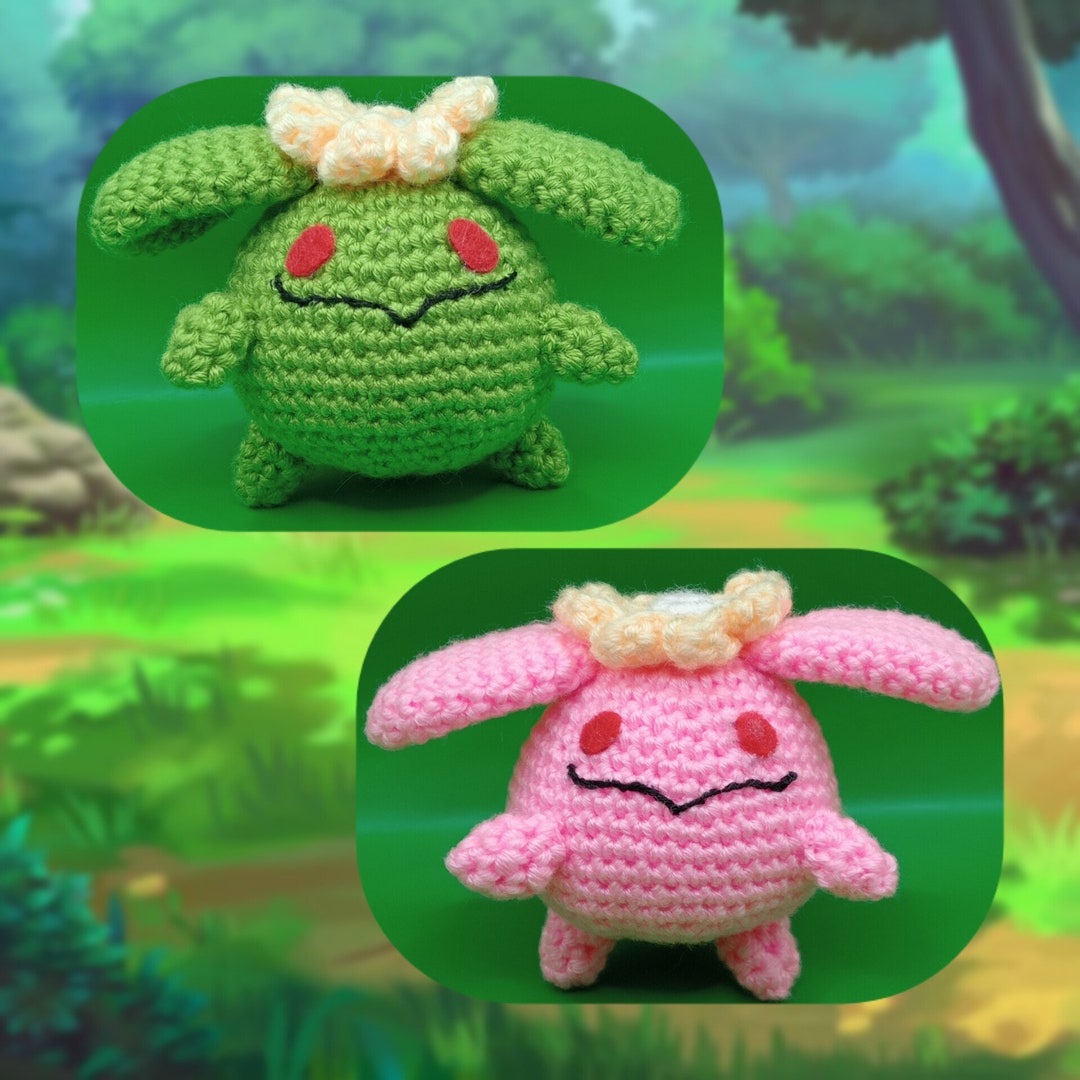 Pokemon Plush Skiploom Crochet Amigurumi 100% HANDMADE Pokemon Plushie ...