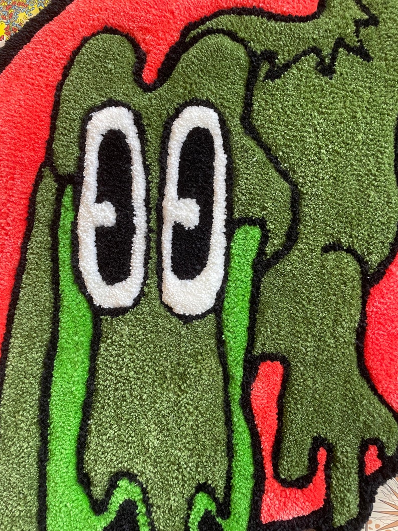 Drippy King Gizzard Gator - Hand Tufted Rug - Made to Order - 3 Feet - Etsy