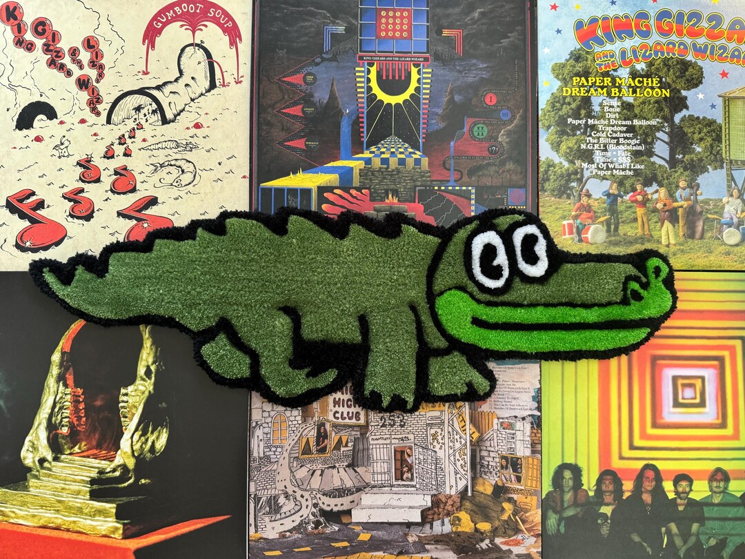 MADE TO ORDER - King Gizzard and the Lizard Wizard Hand Tufted Gator ...