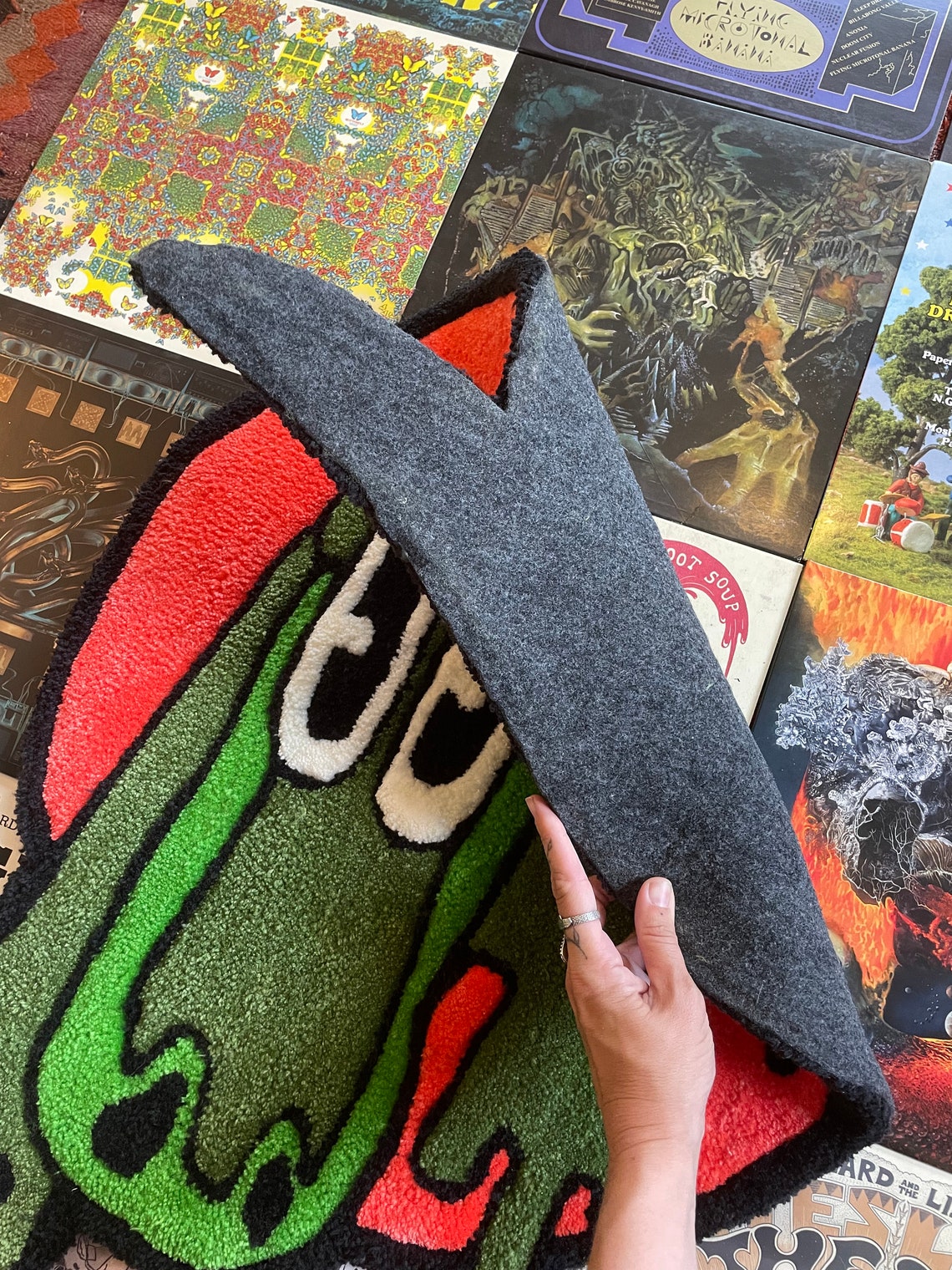 Drippy King Gizzard Gator Hand Tufted Rug Made to Order 3 Feet - Etsy