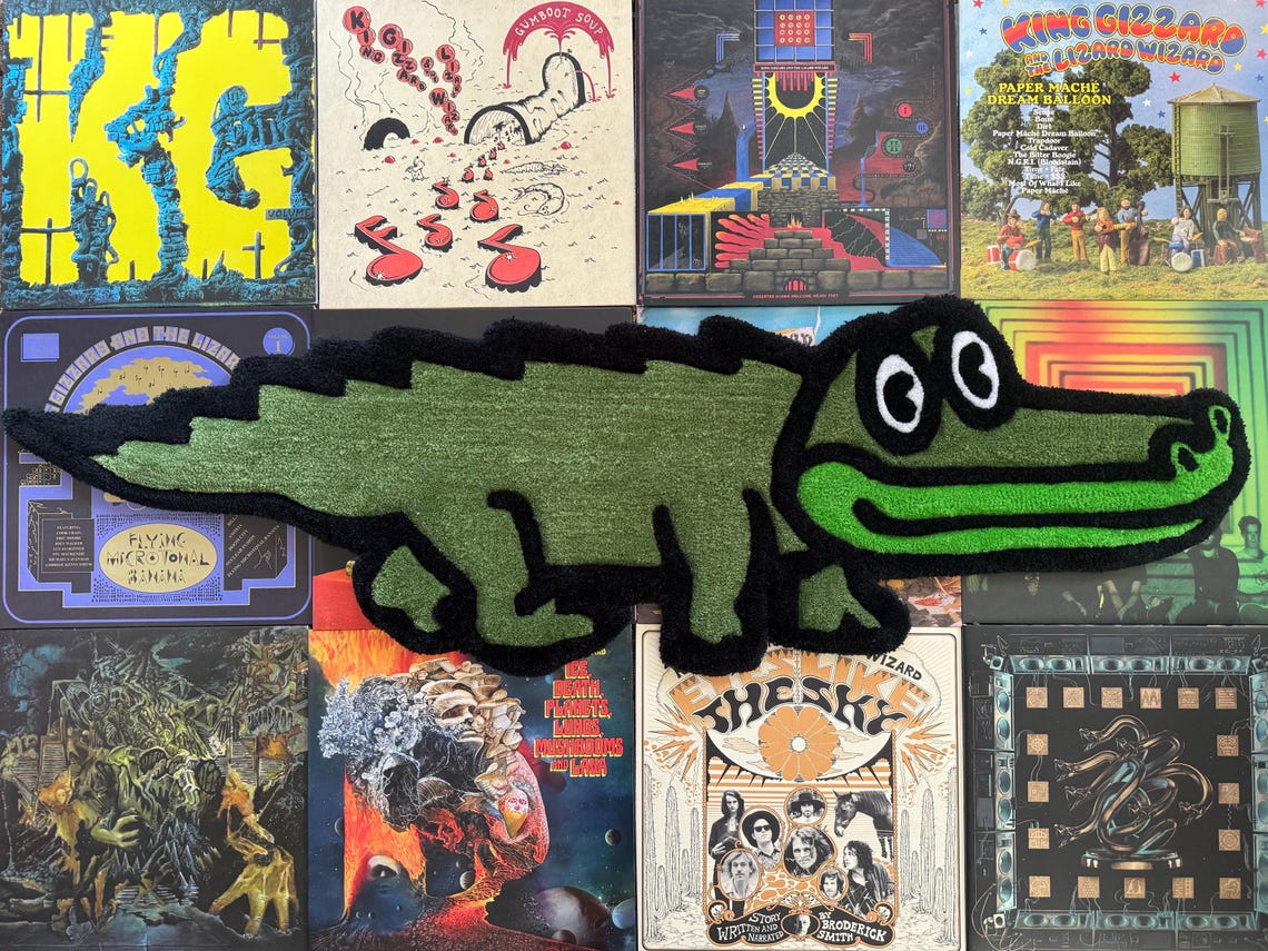 Made to Order GIZZY GATOR - Large King Gizzard and the Lizard Wizard ...