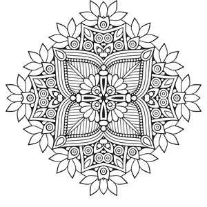 Coloring Pages 10 Mandela Designs, Adult, Digital Download, Kids Summer ...