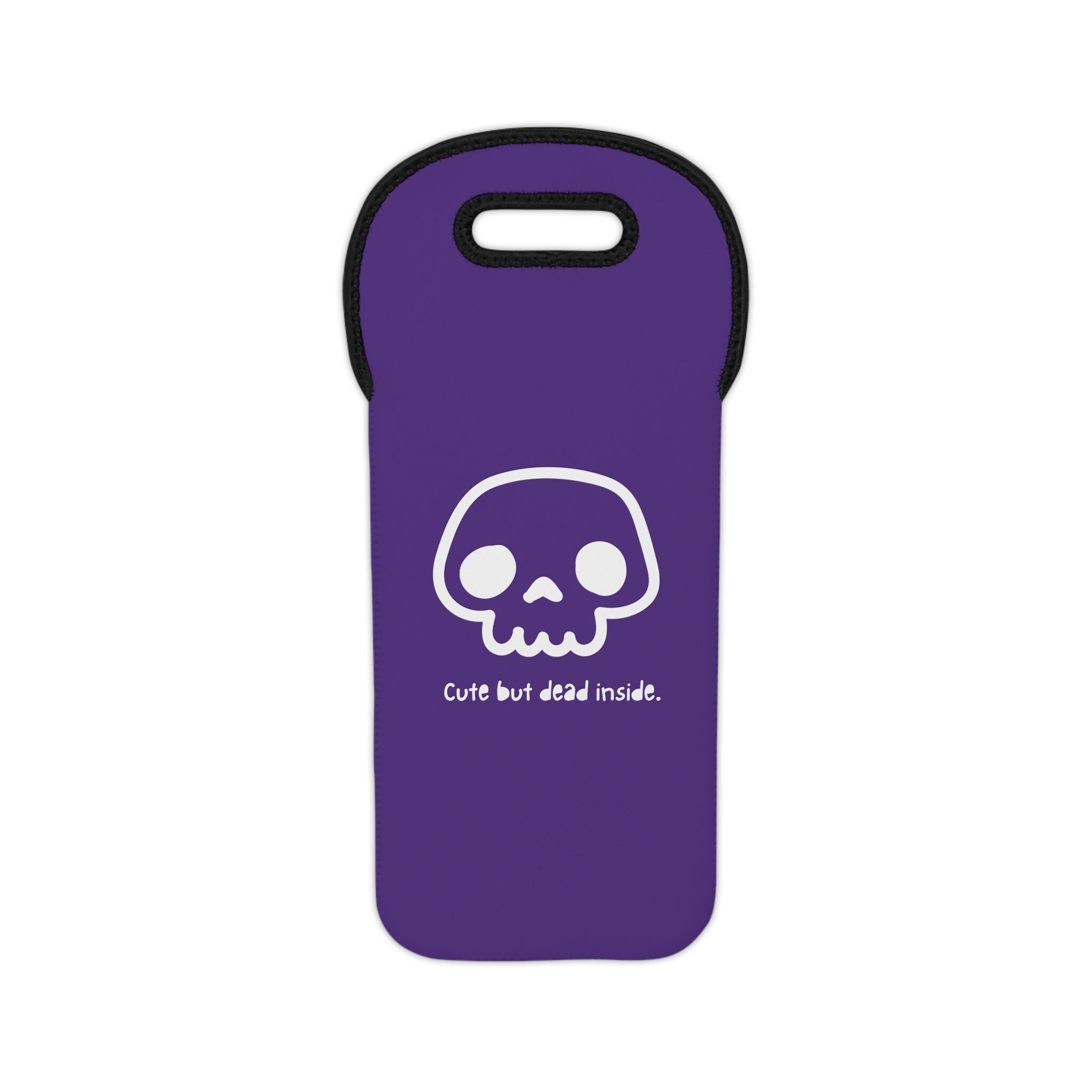 Funny Wine Tote Bag Purple "cute but Dead Inside" Men Women Birthday ...