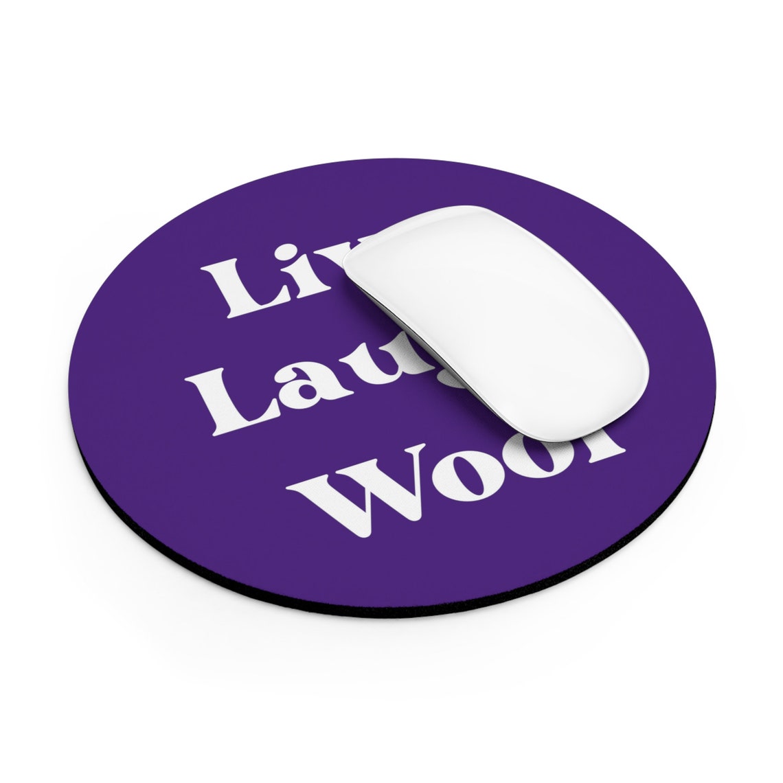 Purple Dog Live Laugh Woof Pet Mousepad Remote Work, Office, Coworker ...