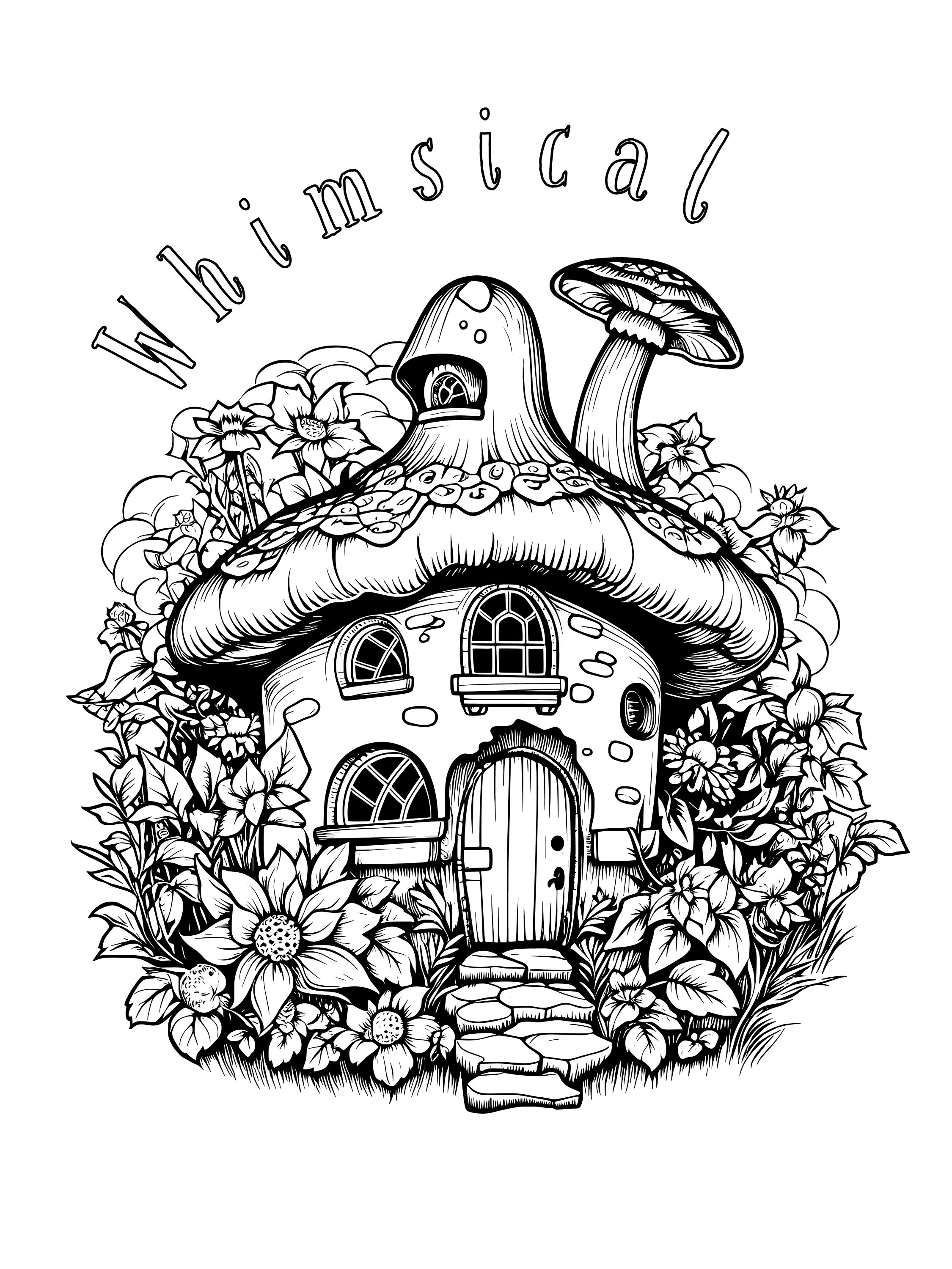 Fairy Houses Coloring Pages, 10 Coloring Pages, Digital Download, Kids ...