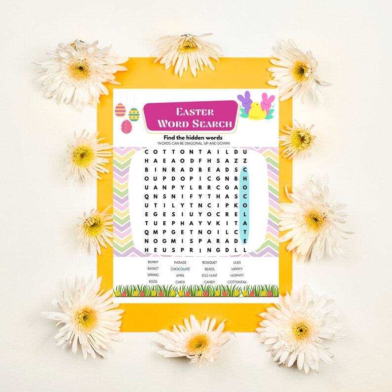 Easter Word Search, Classroom Games, Teacher, Party, Kids - Etsy