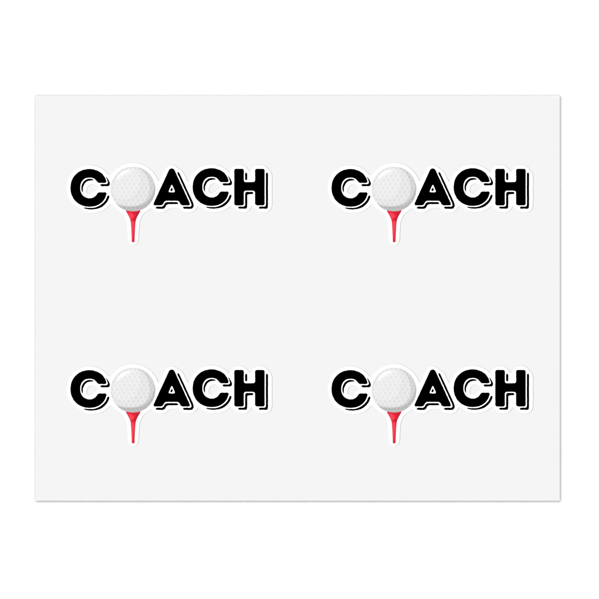 Coach Golf Fun Sticker Pack, College, Teacher, Sports Gift, Friend ...