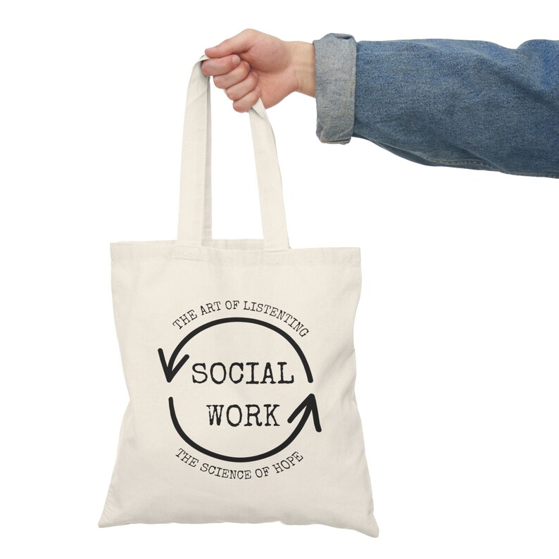 Social Work Canvas Tote Bag Men Women Reusable - Rehabilitation Friend ...