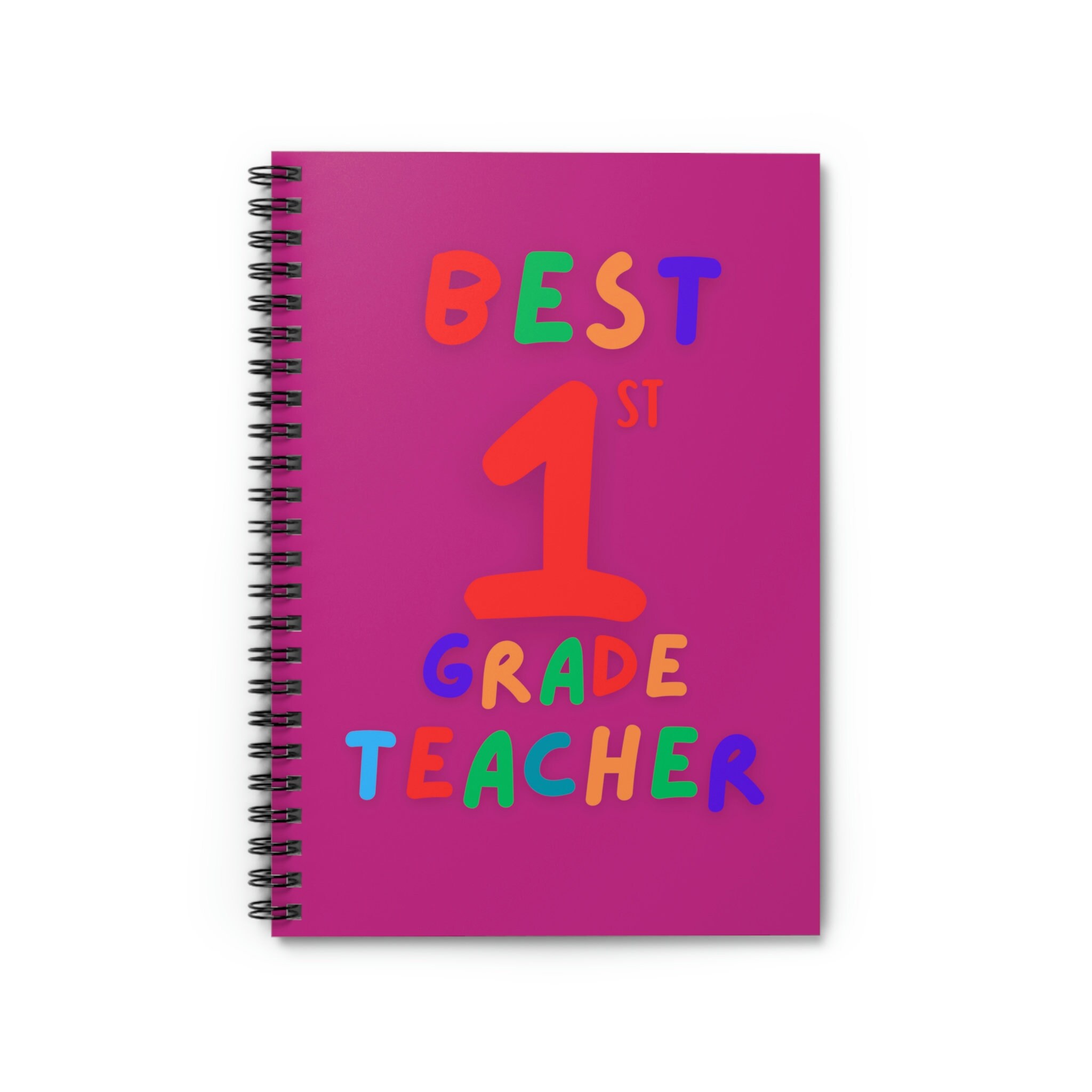 Best 1st First Grade Teacher Pink Spiral Notebook Men Women Birthday ...