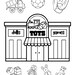 Shop Fronts Summer Coloring Pages, Digital Download, Kids Summer ...