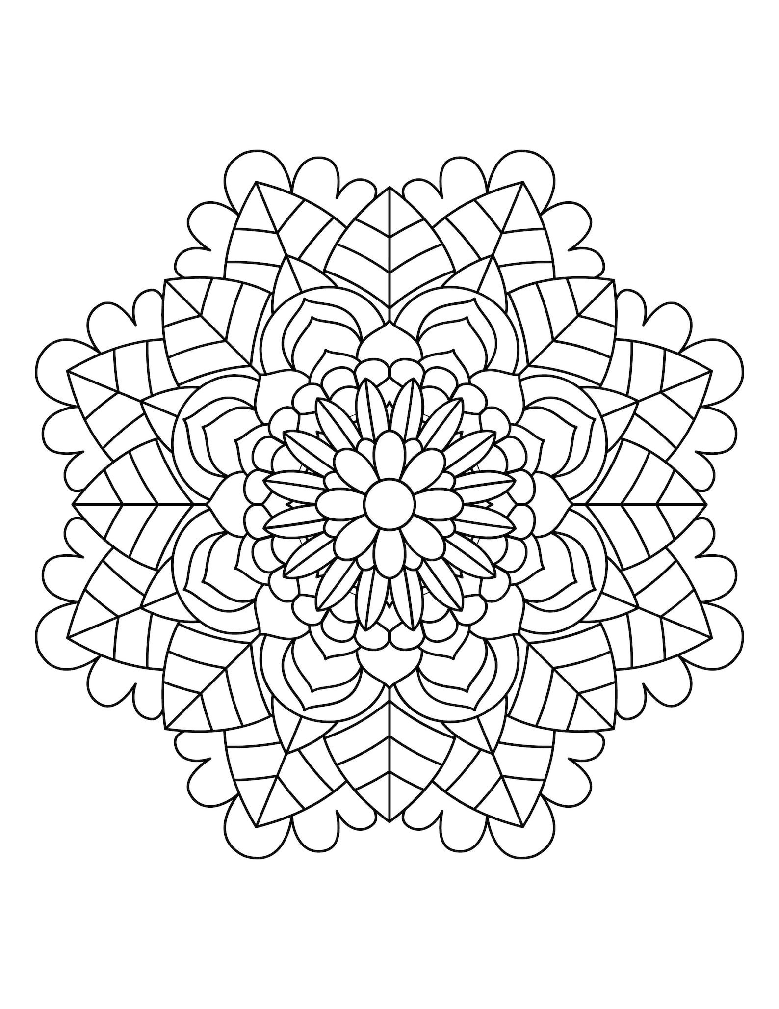 Coloring Pages 10 Mandela Designs, Adult, Digital Download, Kids Summer ...