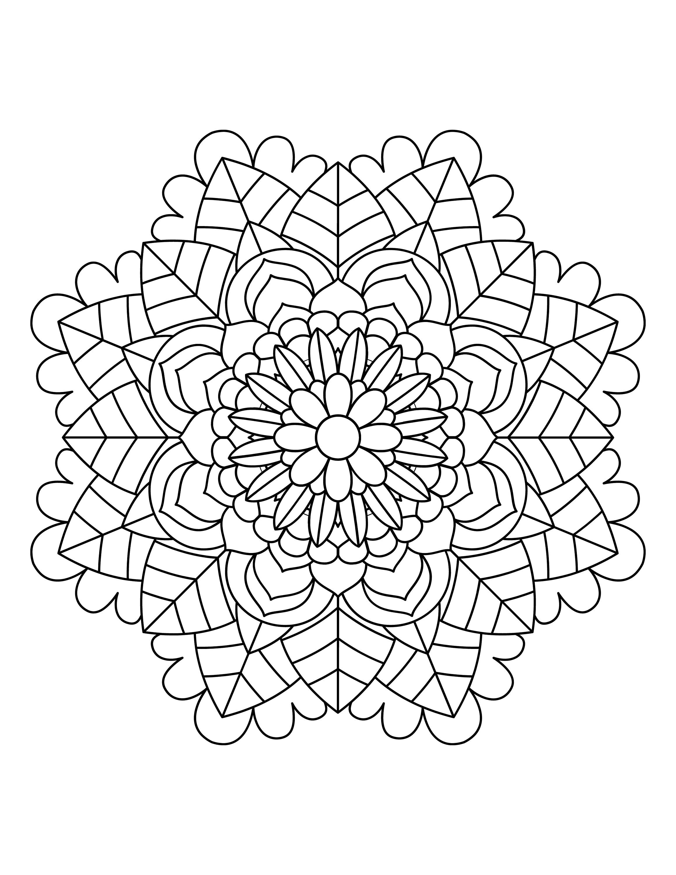 Coloring Pages 10 Mandela Designs, Adult, Digital Download, Kids Summer ...