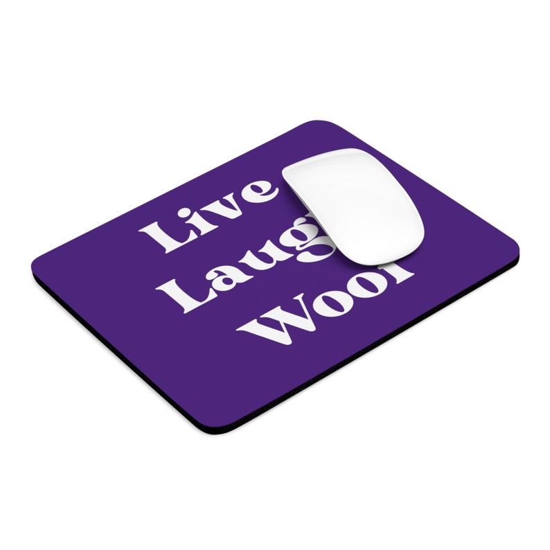 Purple Dog Live Laugh Woof Pet Mousepad Remote Work, Office, Coworker ...