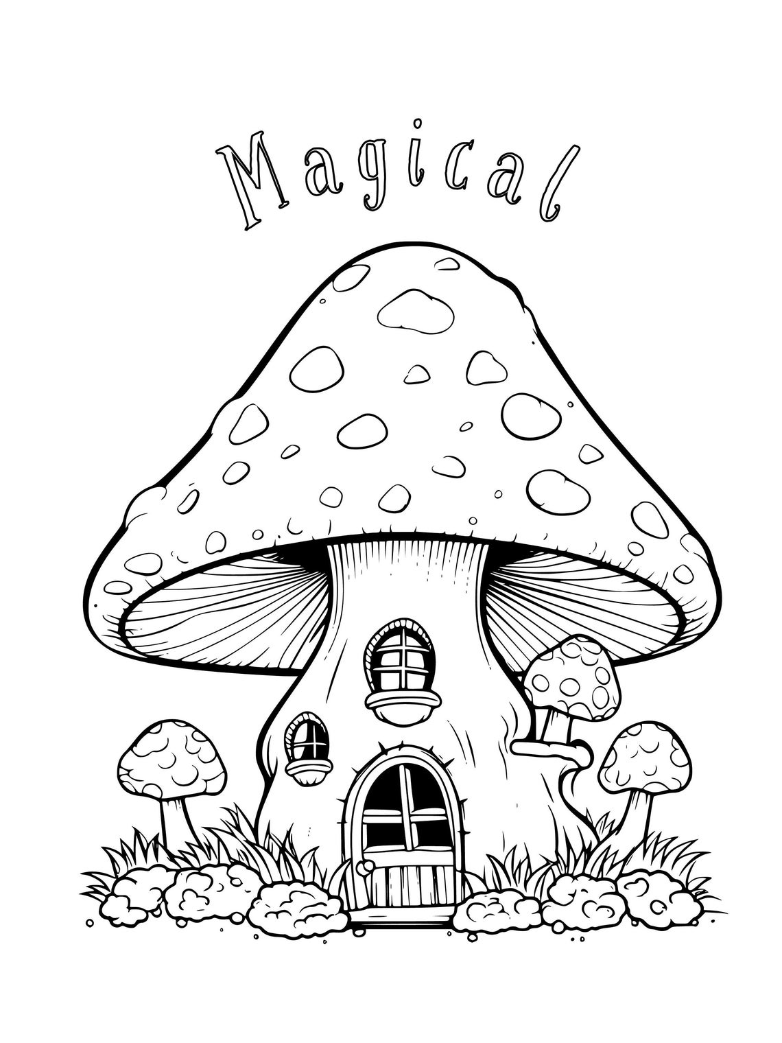 Fairy Houses Coloring Pages, 10 Coloring Pages, Digital Download, Kids ...