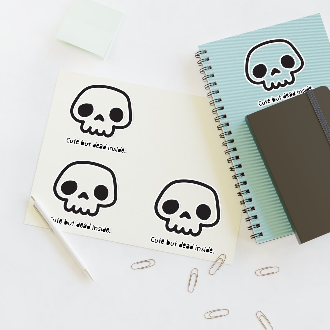 Cute but Dead Inside Sticker Sheets Sarcastic, Funny Stickers, Laptop ...