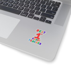 Best 1st First Grade Sticker Sarcastic Stickers, Funny Stickers, Laptop ...