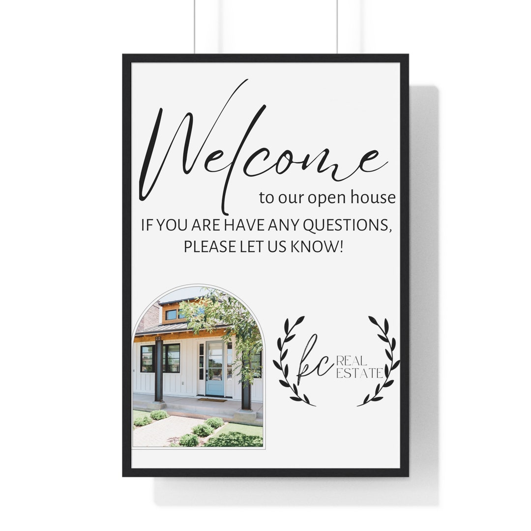 Open House Sign Open House Welcome Open House Supplies Real Estate Sign ...