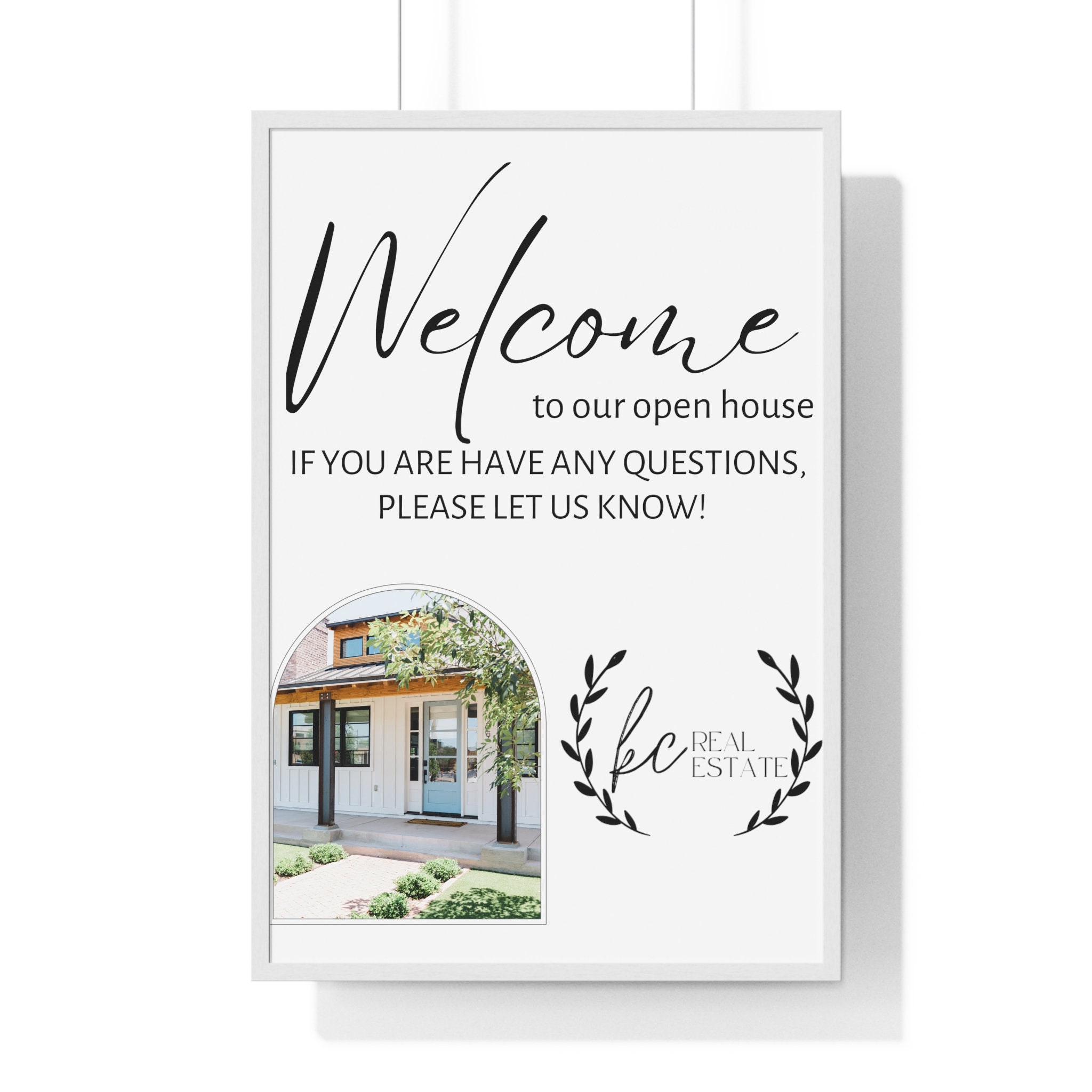 Open House Sign Open House Welcome Open House Supplies Real Estate Sign ...
