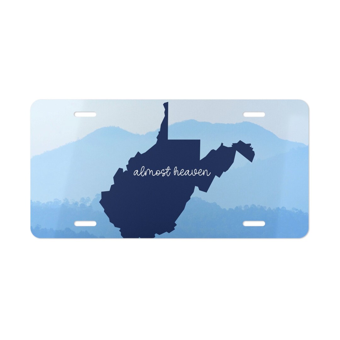 WV Vanity Plate Custom Wv Gift for WV License Plate Personalized WV Car ...