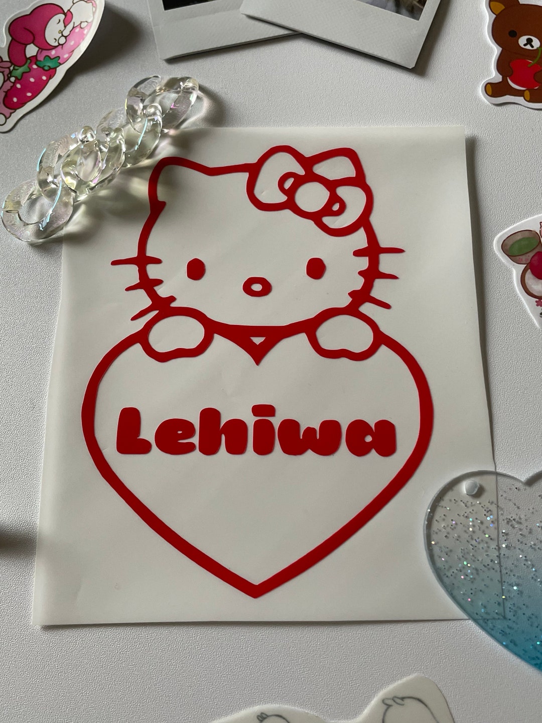 Custom Name Hello Kitty Vinyl Decal - Etsy