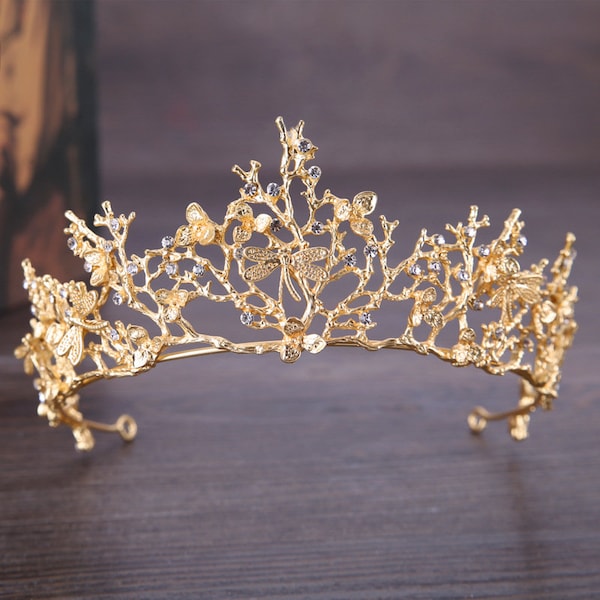 Gold Tiara - Etsy