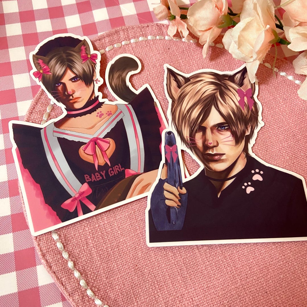 RE Cat Boy Maid Leon 4 in Sticker - Etsy