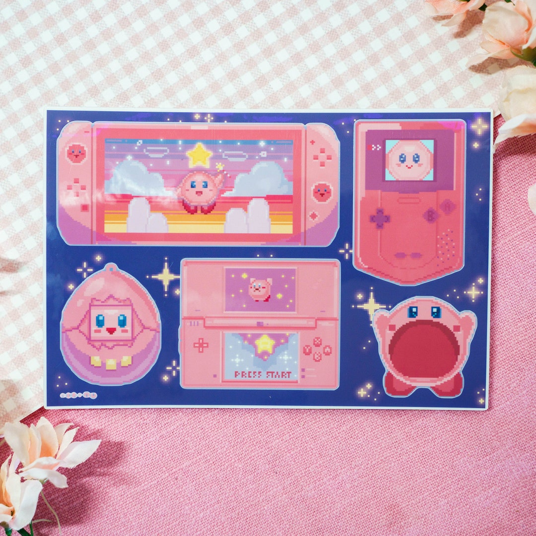 Pink Blob Video Game Sticker Sheet - Etsy