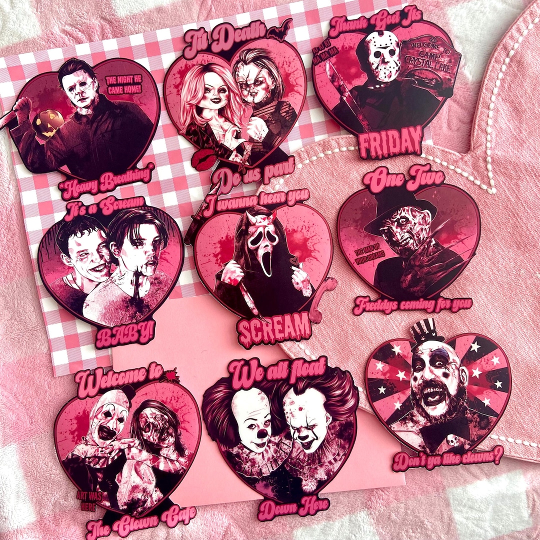 Horror Hearts 4 Inch Stickers - Etsy